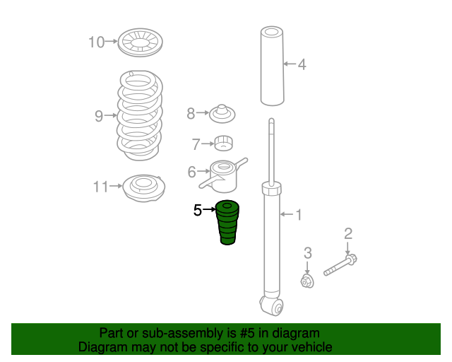 Genuine Strut Bumper for 2017-2022 Hyundai | Part# 55326-F2000 ...