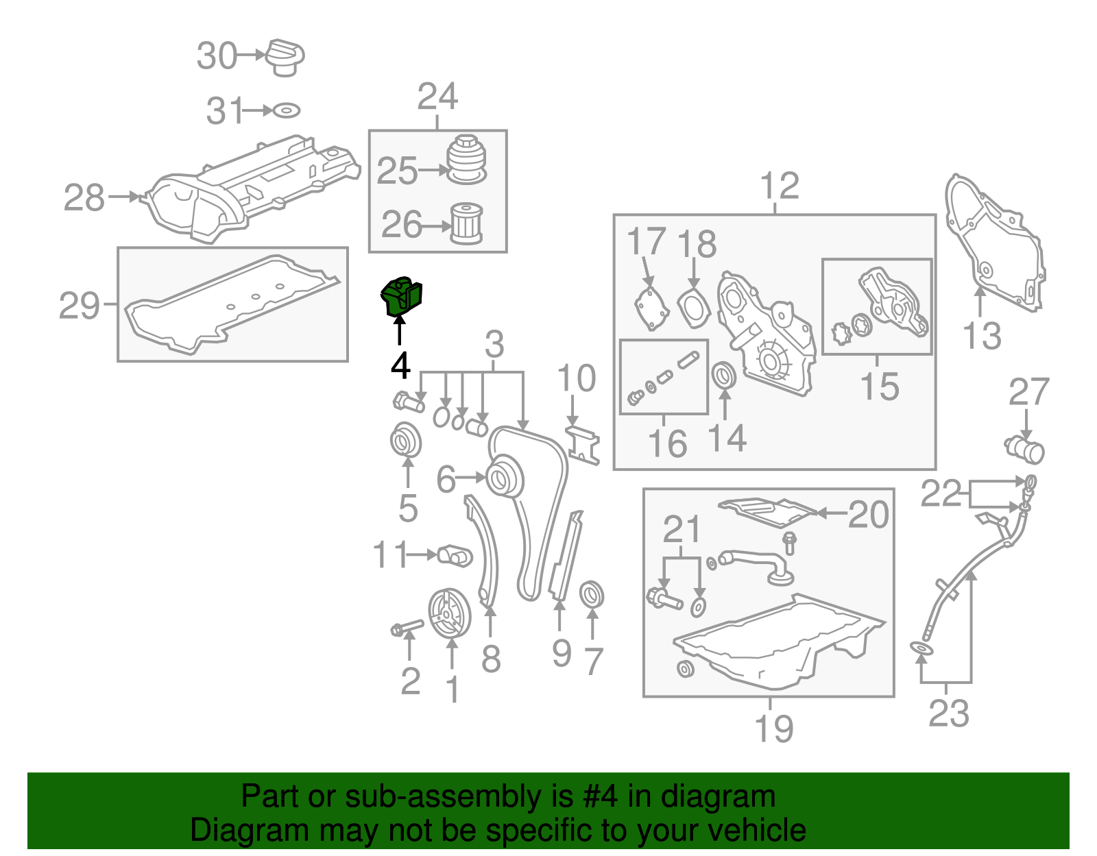 2005-2024 GM Engine Timing Chain Tensioner - Driver's Side (LH ...