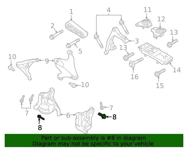 Genuine Porsche PAF-911-489 |Motor Mount Bolt | FREE Shipping on Most ...