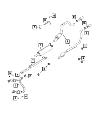 2012-2018 Ram 1500 Exhaust Pipe And Converter 68139891AC | Mopar eStore