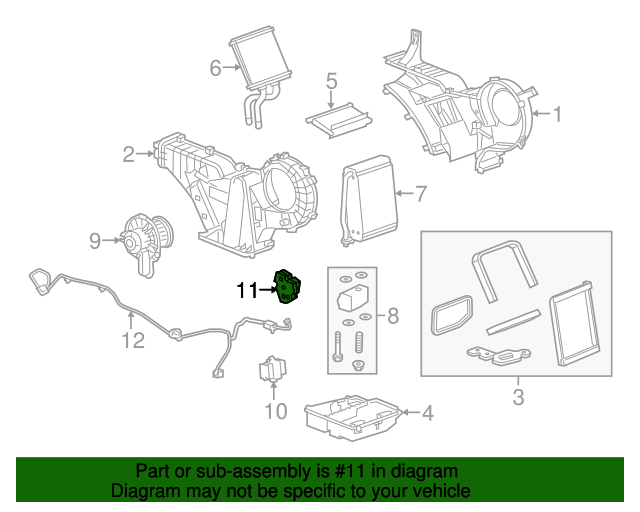 2015-2020 GM Temperature Mode Valve Actuator Assembly 22893762 | Auto ...