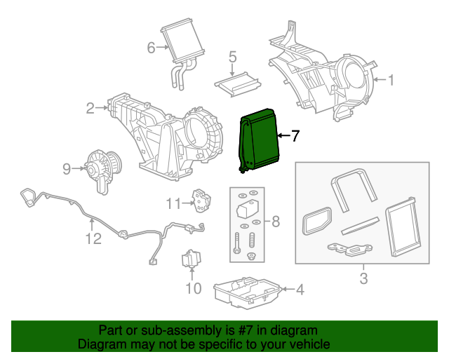 2015-2020 GM Air Conditioning Evaporator Core Kit with Seals 84445411 ...