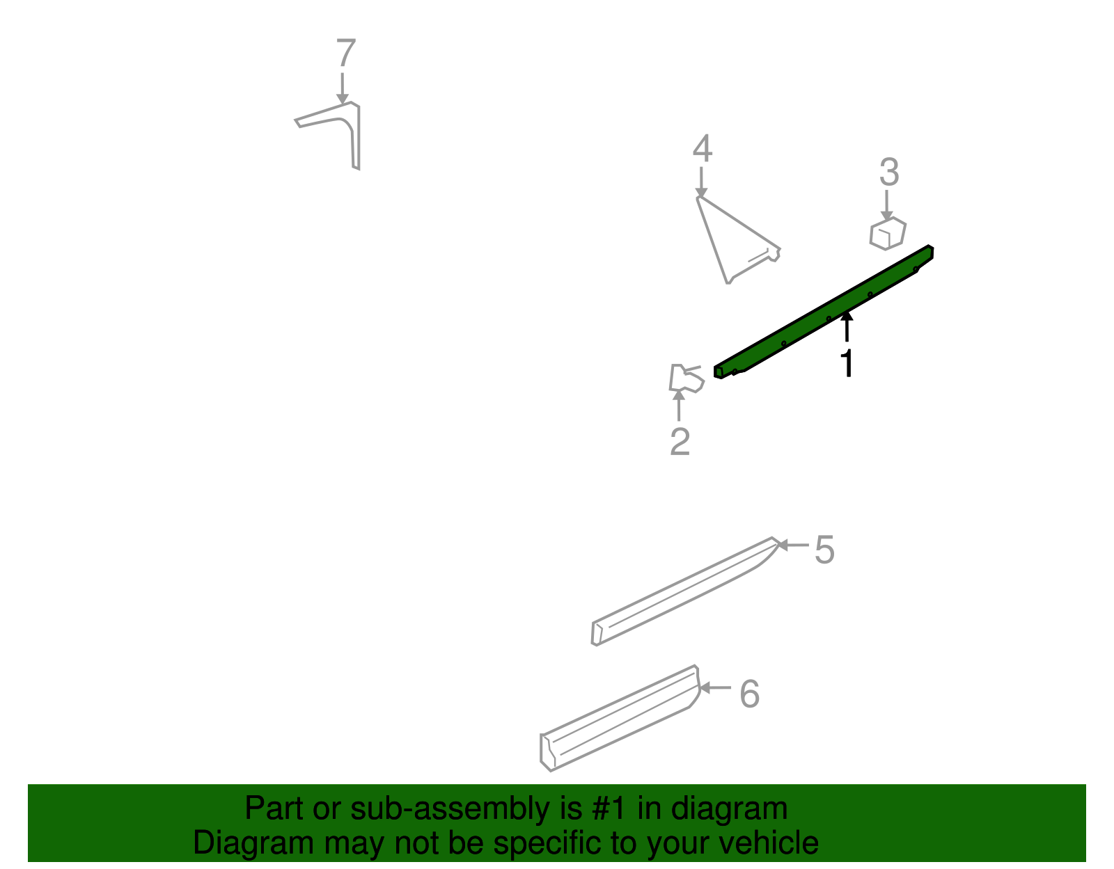 2004-2010 Audi A8 Quattro Belt Molding 4E4-853-763-E-2ZZ | Audi USA Parts