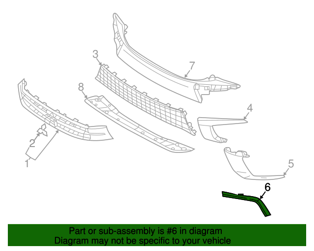 6400K715 - Lower Molding 2018-2019 Mitsubishi Outlander Sport ...