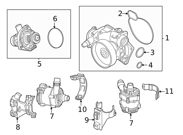 11-51-8-679-885 - Engine Auxiliary Water Pump - 2014-2023 BMW | BMW ...
