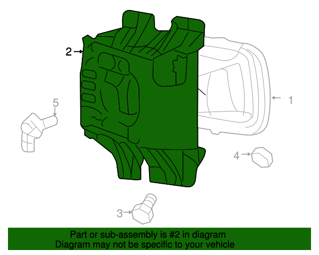 2004-2005 Ford F-150 Fog Lamp Bracket - Passenger Side (RH) 4L3Z-15266 ...