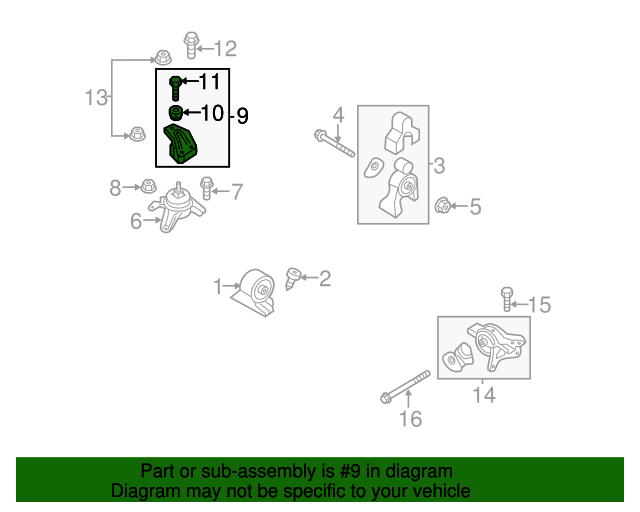 Genuine Engine Mount Support Bracket for 2011-2014 Hyundai Sonata ...
