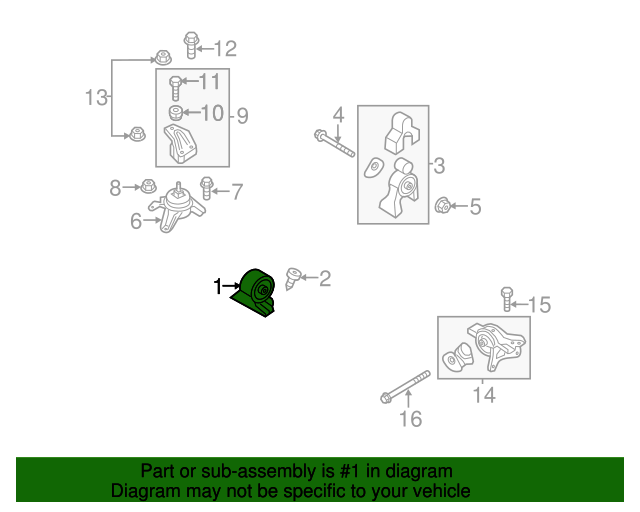 21910-3S150 - Engine Mount 2011-2014 Hyundai Sonata | AutoNationParts.com