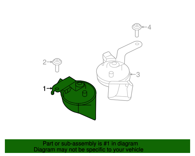 2015-2020 Mopar Low Note Horn 68238001AC | TascaParts.com