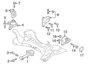 Genuine Engine Mount for 2013-2015 Hyundai Sonata | Part# 21950-3S000 ...