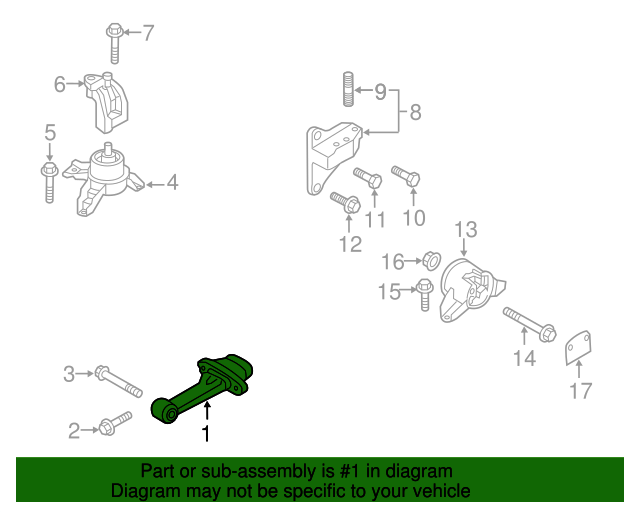 Genuine Engine Mount for 2013-2015 Hyundai Sonata | Part# 21950-3S000 ...