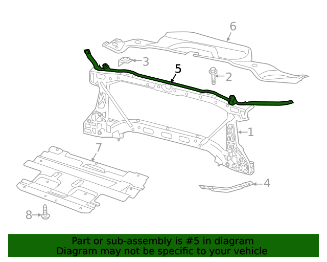 2019-2020 Ram Upper Brace - Driver's Side (LH) 68370561AA | TascaParts.com