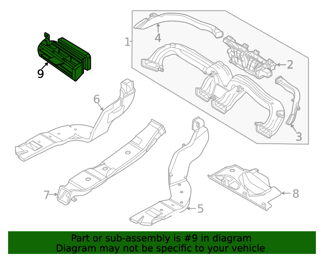 2021-2022 Hyundai Sonata Dashboard Air Vent 97480-L0000-PEE ...