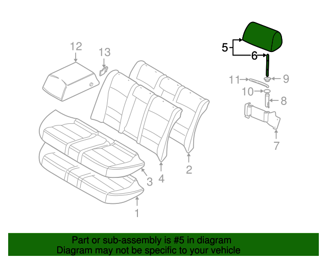 52-20-8-198-137 - Headrest - 1997-2003 BMW | BMW Parts Exchange