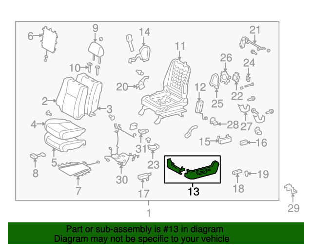 2009-2022 Toyota Shield, Front Seat Cushion, Left 71806-0C060-E0 ...