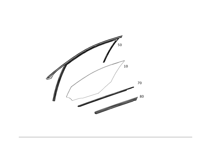 212-725-05-65 - Sealing Rail 2010-2016 Mercedes-Benz | Mercedes-Benz ...