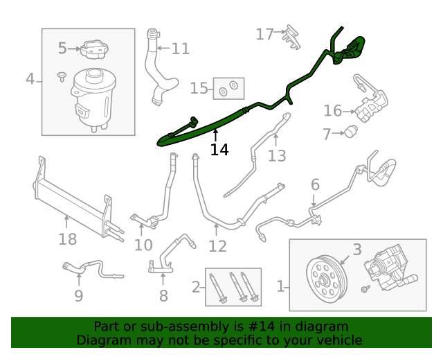 PC3Z-3A717-B - Power Steering Pressure Hose 2020-2024 Ford | AutoNation ...