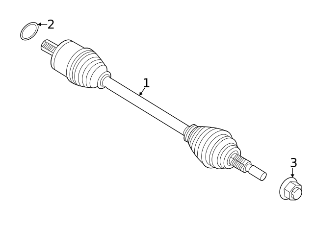 2020-2024 Ford Axle Nut KK2Z-00811-A | OEM Parts Online
