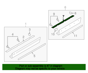 2016-2020 Mazda CX-9 Rear Rocker Molding Bracket - Driver's Side (LH ...