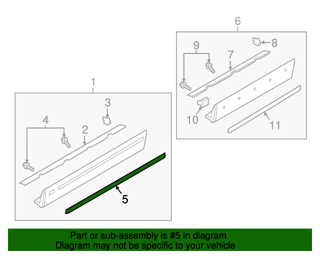 2016-2020 Mazda CX-9 OEM NEW 2016-2019 Mazda CX9 Front Rocker Molding ...