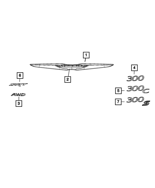2011-2021 Chrysler 300 OEM NEW 2011-2020 Mopar Chrysler 300 Emblem ...