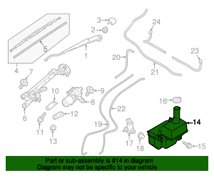 8260A224 - Washer Reservoir 2014-2024 Mitsubishi | Mitsubishi Direct Parts