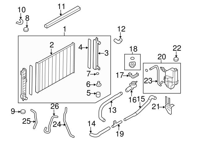 2009-2014 Nissan Radiator Seal 21496-1AA1A | Nissan Parts Plus