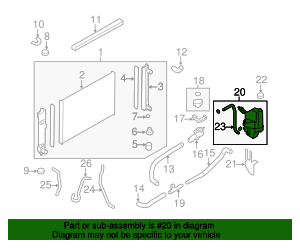 2009-2014 Nissan Murano Reservoir Tank 21710-JP10A | Temecula Nissan Parts