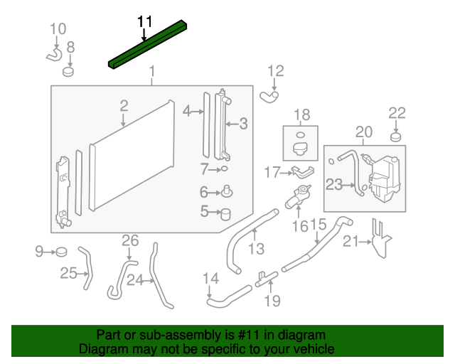 2009-2014 Nissan Radiator Seal 21496-1AA1A | OEM Parts Online