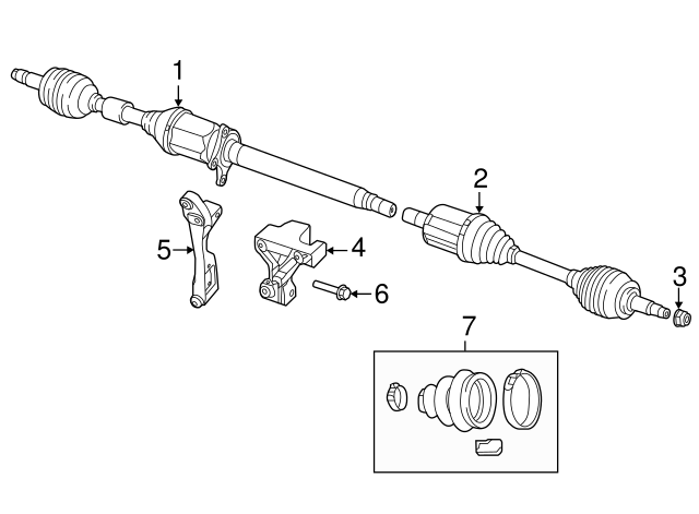 2015-2017 Chrysler 200 Axle Assembly - Passenger Side (RH) 52123810AB ...