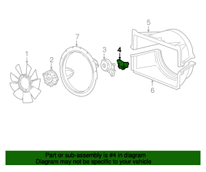 2008-2016 GM Engine Cooling Fan Spacer 12642267 | OEM Parts Online