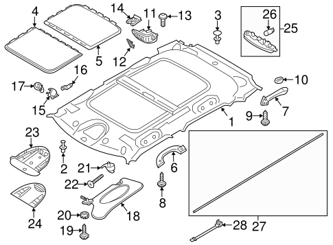 Interior Trim - Roof for 2014 Mini Cooper Countryman | Mini Parts Direct
