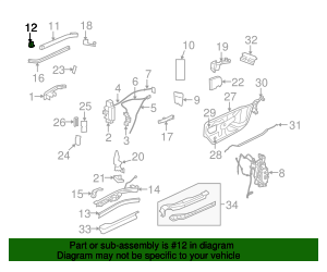 2014-2020 Mopar Upper Track Bumper - Driver's Side (LH) 68195957AA ...
