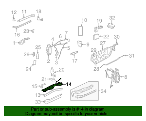 2010-2020 Mopar Lower Track - Passenger Side (RH) 68067846AF ...