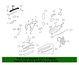 2008-2020 Mopar Upper Track - Driver's Side (LH) 4894905AD | TascaParts.com