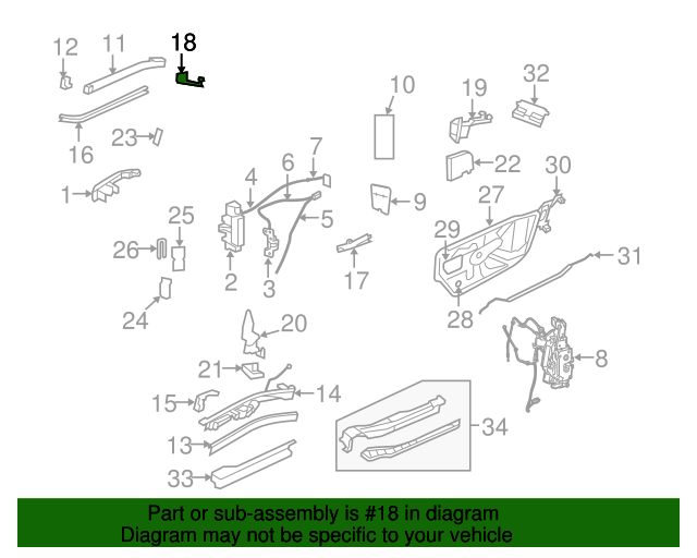 2008-2020 Mopar Hinge 5020899AH | TascaParts.com