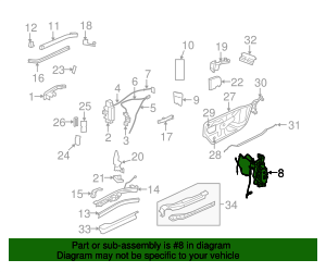 2008-2020 Mopar Latch-Sliding Door - Passenger Side (RH) 68030378AG ...