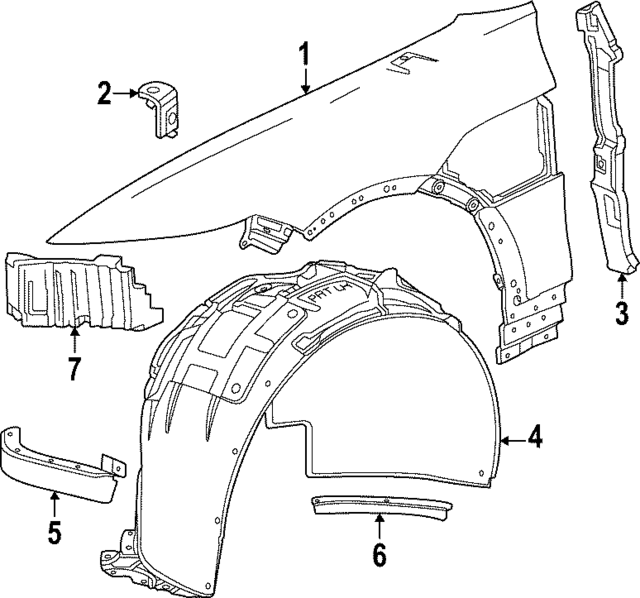 2023-2024 Cadillac LYRIQ F Bracket 84883743 GM | GMPartsDirect.com
