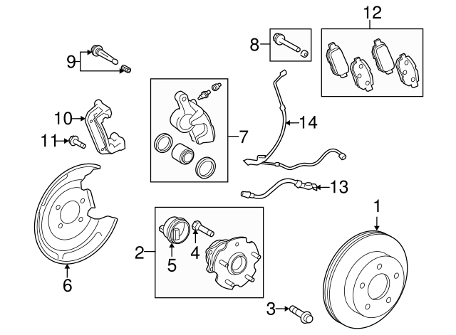 Genuine Toyota Scion xB Rear Brake Pad Set 04466-12150 | Frontier Toyota