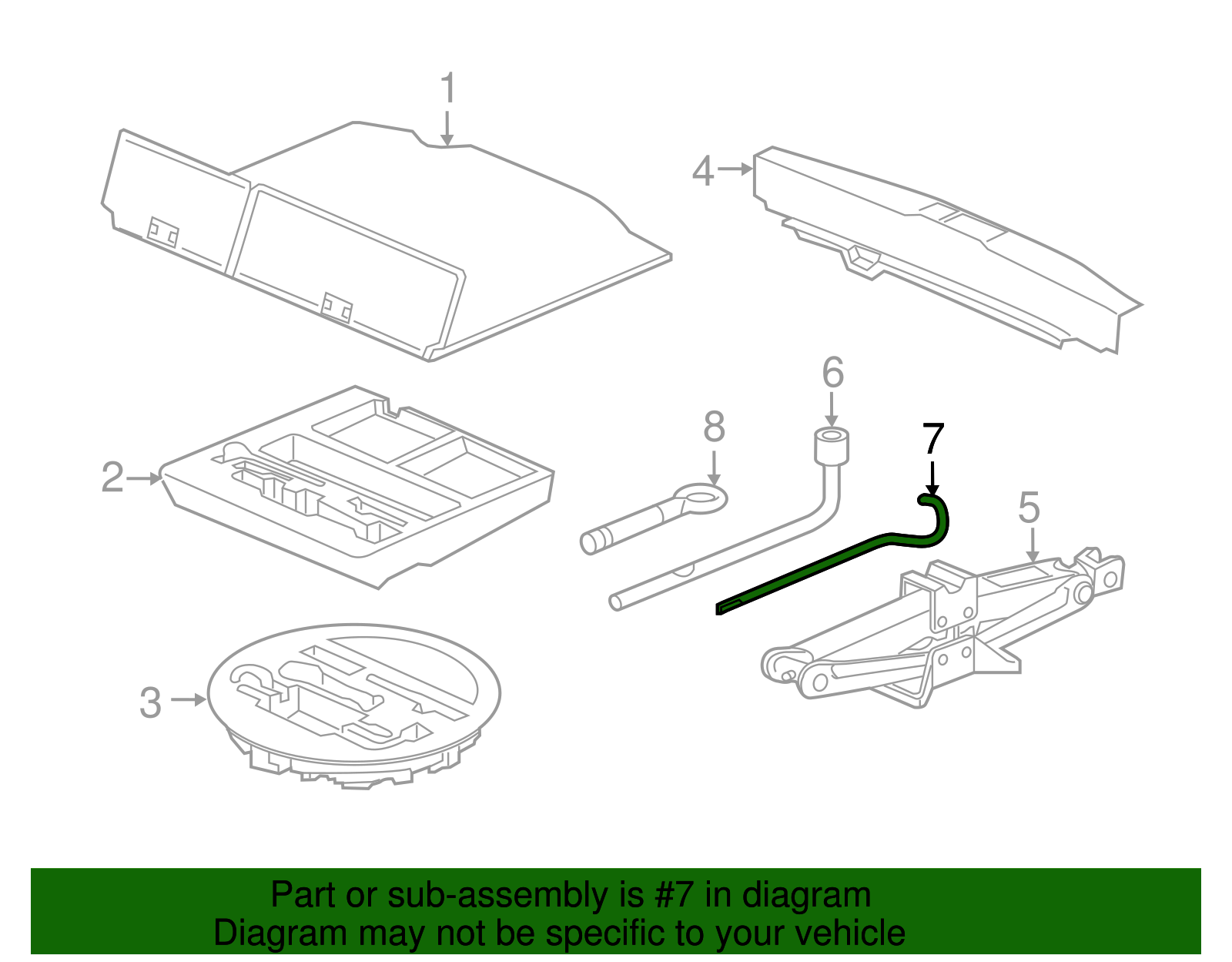 2003-2025 Honda Floor Jack Handle 89320-S2G-003 | OEM Parts Online