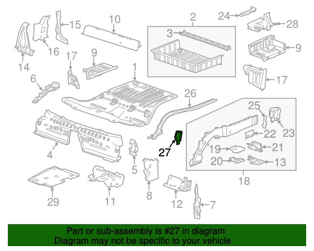 Closure Panel Bracket - GM (22744613) | TascaParts.com