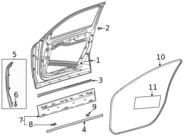 2020-2021 Mercedes-Benz GLB 250 Door Shell 247-720-75-06 | MB OEM Parts