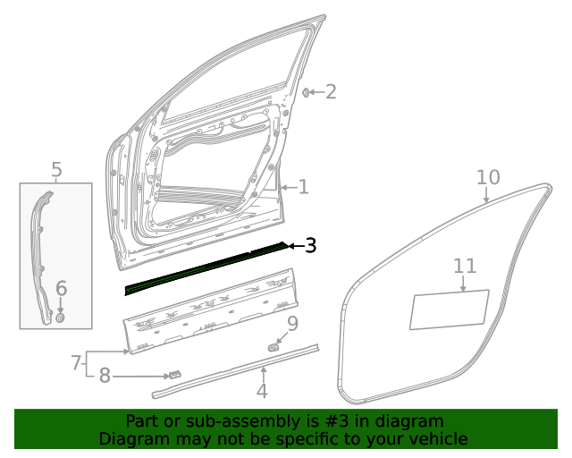 247-727-33-01-64 - Cover Strip Mercedes-Benz USA Parts