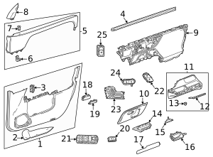 2020-2021 Mercedes-Benz GLB 250 Trim Molding 247-720-02-03 | MB OEM Parts