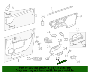 2020-2023 Mercedes-Benz Door Panel Handle Cover 247-720-70-03-2A17 ...