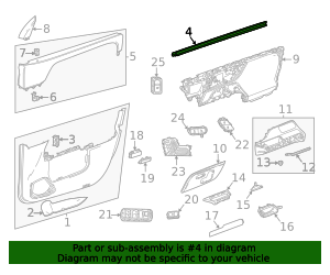 247-725-63-01 - Sealing Rail Mercedes-Benz USA Parts