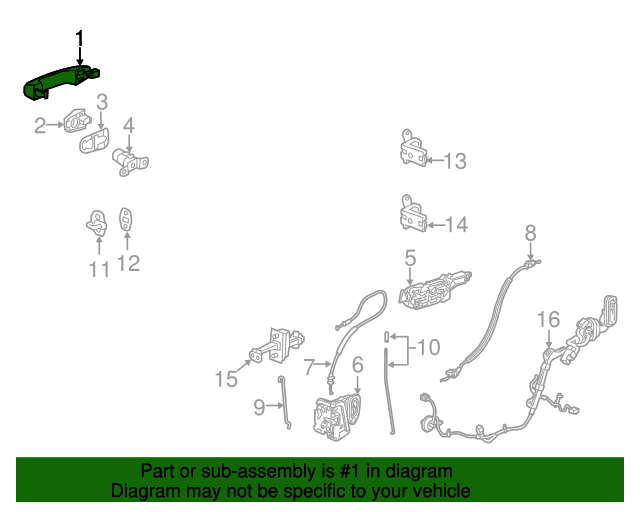 2014-2020 GM Handle, Outside 13534897 | GM Parts Center