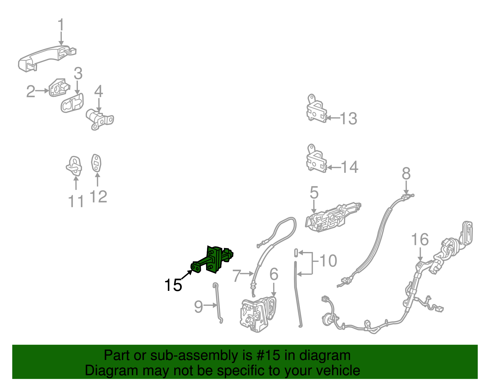 2014-2020 GM Front Side Door Check Link 84186138 GM | GMPartsDirect.com