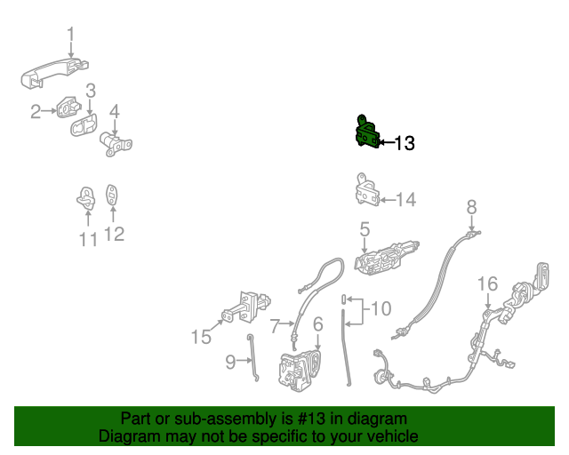 Side Door Hinge 85644415 | GM Parts Center