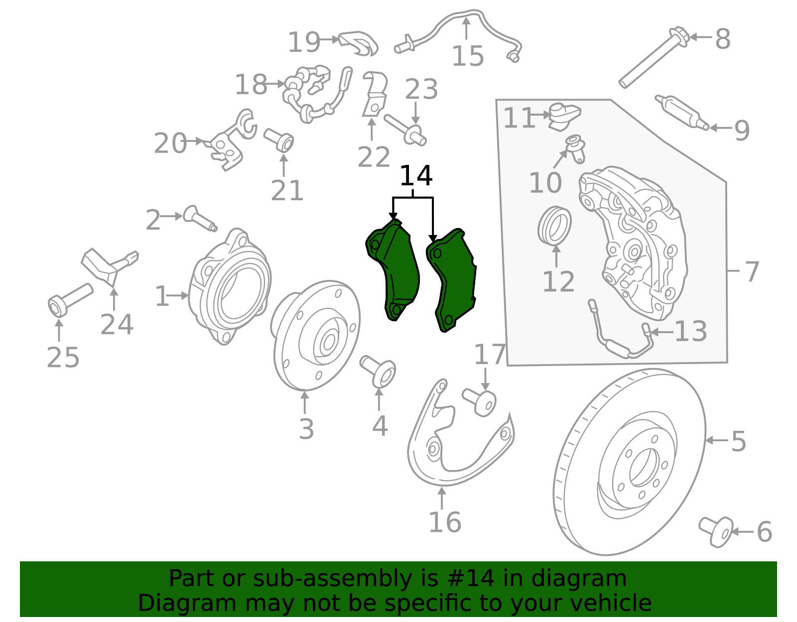 2019-2021 Porsche Macan 1 Set Of Brake Pads 95B-698-151-AR | OEM Parts ...